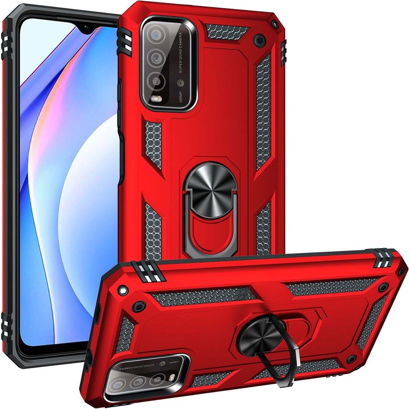 Mobigear Armor Ring Coque Xiaomi Redmi 9T Coque arrière Rigide Anti ...