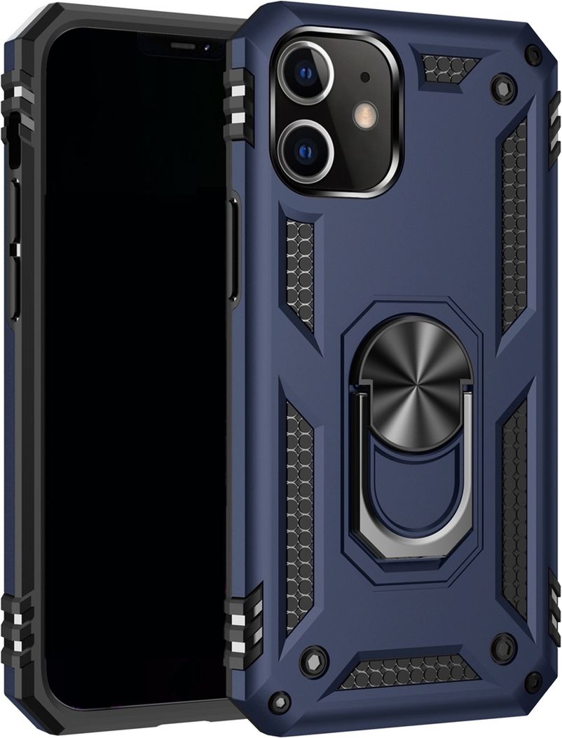 Mobigear Armor Ring Coque iPhone 12 Coque arrière Rigide Anti-Chocs ...